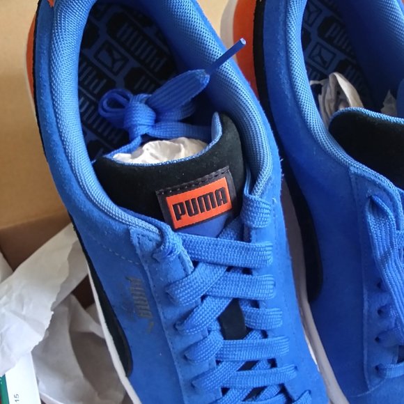 Puma | Shoes | New Puma Suede Classic Strong Blue Firecracker Sneakers ...
